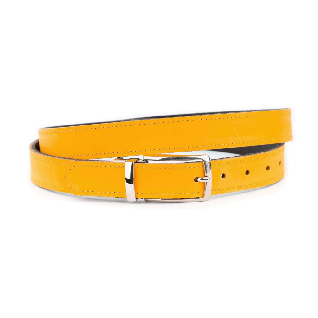 Buy Yellow Black Mens Reversible Belt - LeatherBeltsOnline.com