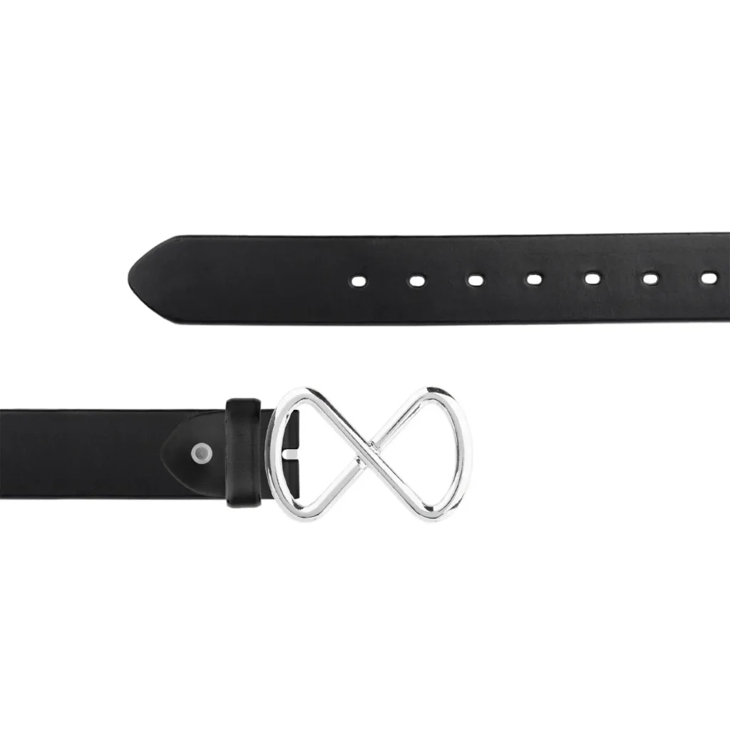 Buy Belt For Jeans Silver Infinity Buckle - Full Grain Leather ...