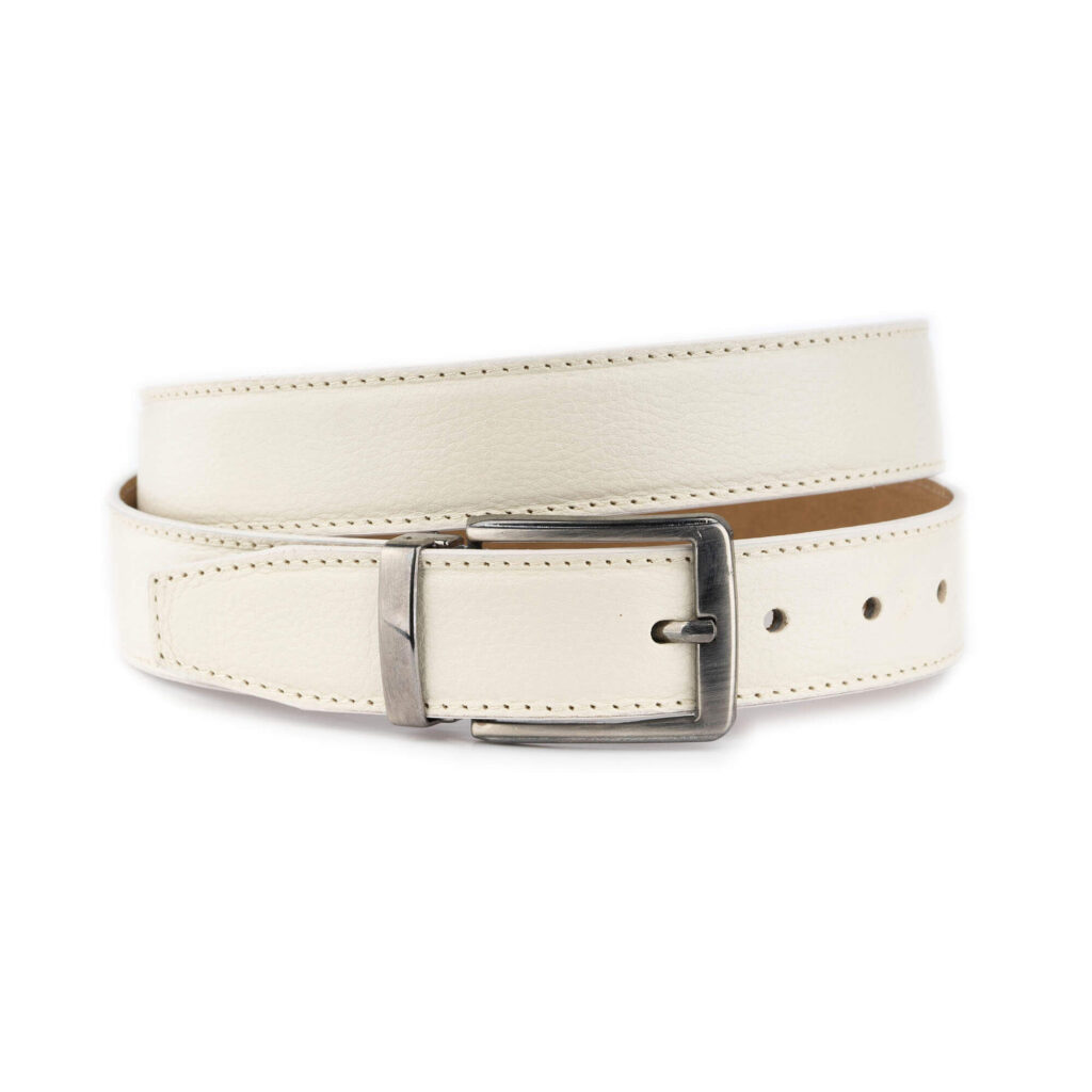Buy Cream Belt For Mew Genuine Leather - LeatherBeltsOnline.com