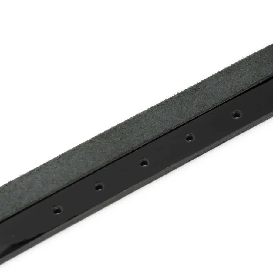 Black Snap Belt Patent Leather - LeatherBeltsOnline.com
