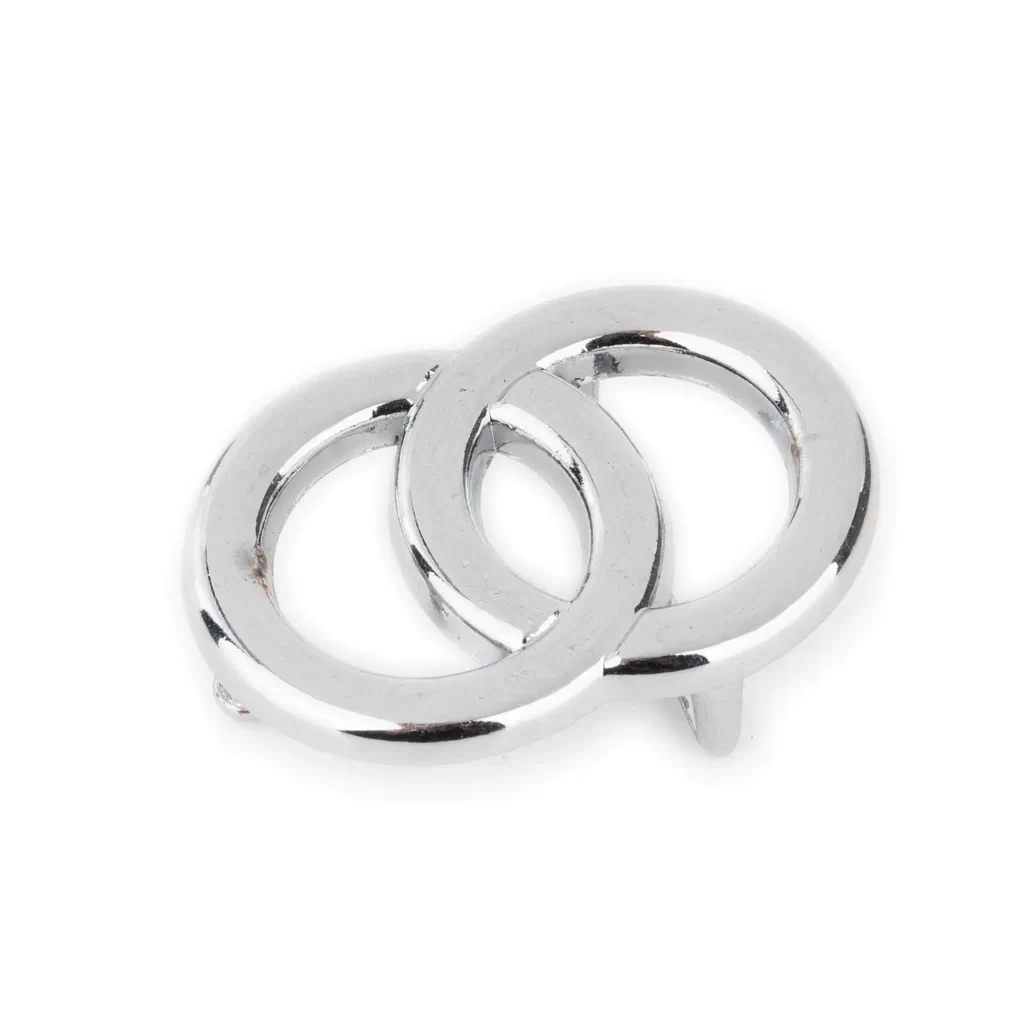 Buy Double Circle Belt Buckle - Silver Metal 1 1/8 ...